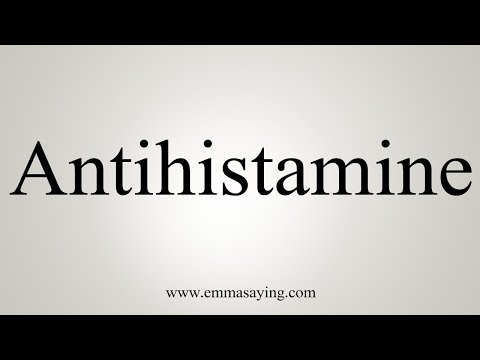 How To Say Antihistamine