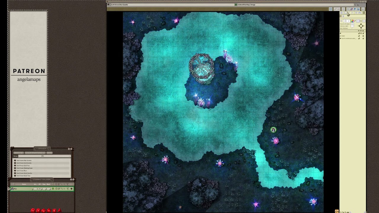 Dark Forest battlemap, animated maps, Foundry VTT, Fantasy Grounds - 7 variants! D&D or Pathfinder