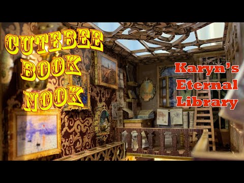 Cutebee Laser Cut Wood Book Nook "Eternal Library"