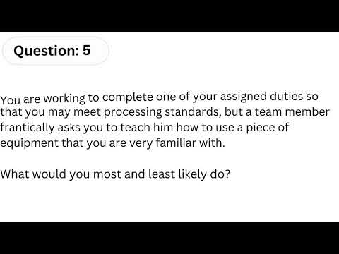 USPS 476 Mail Processor | Q6: You are working to complete one of your assigned duties