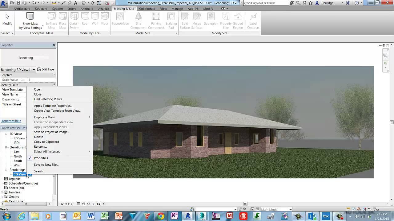 Module 8: Exercise 4: Revit Render