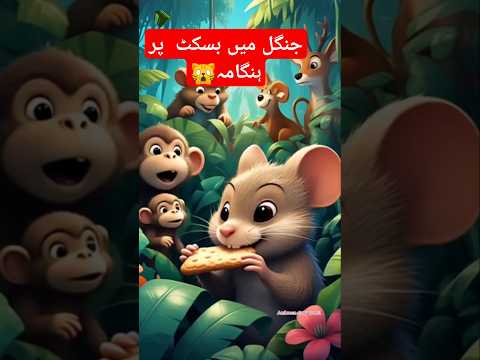 ایک بسکٹ پر جنگلی جانوروں کی ہوئی لڑائی /urdu moral Kahaniyan /#funny #shortsfeed #shorts