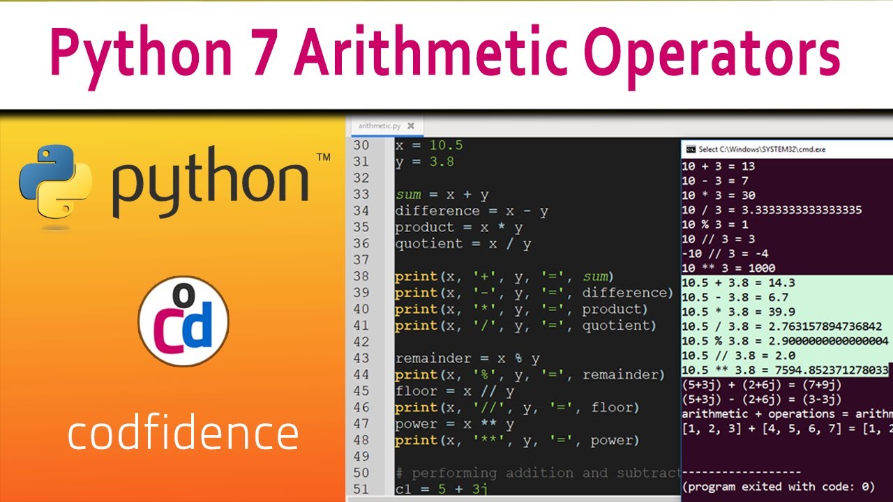 7 - Python 7 Arithmetic Operators