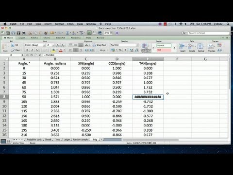 How to Use Trig Functions in Excel : Excel Calculations