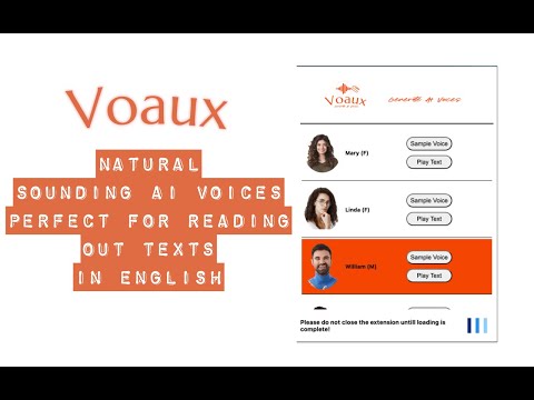 Voaux Chrome Extension (Text to Speech)