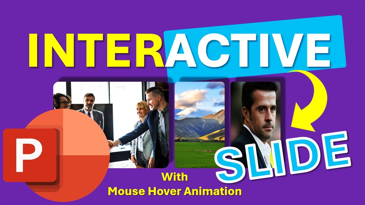Interactive PowerPoint Presentation with Mouse Hover Animation | Free Template