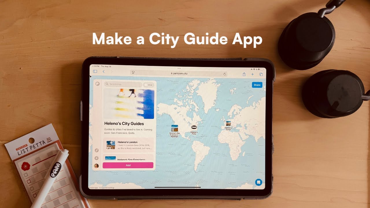 How to make a city guide map app, with no code