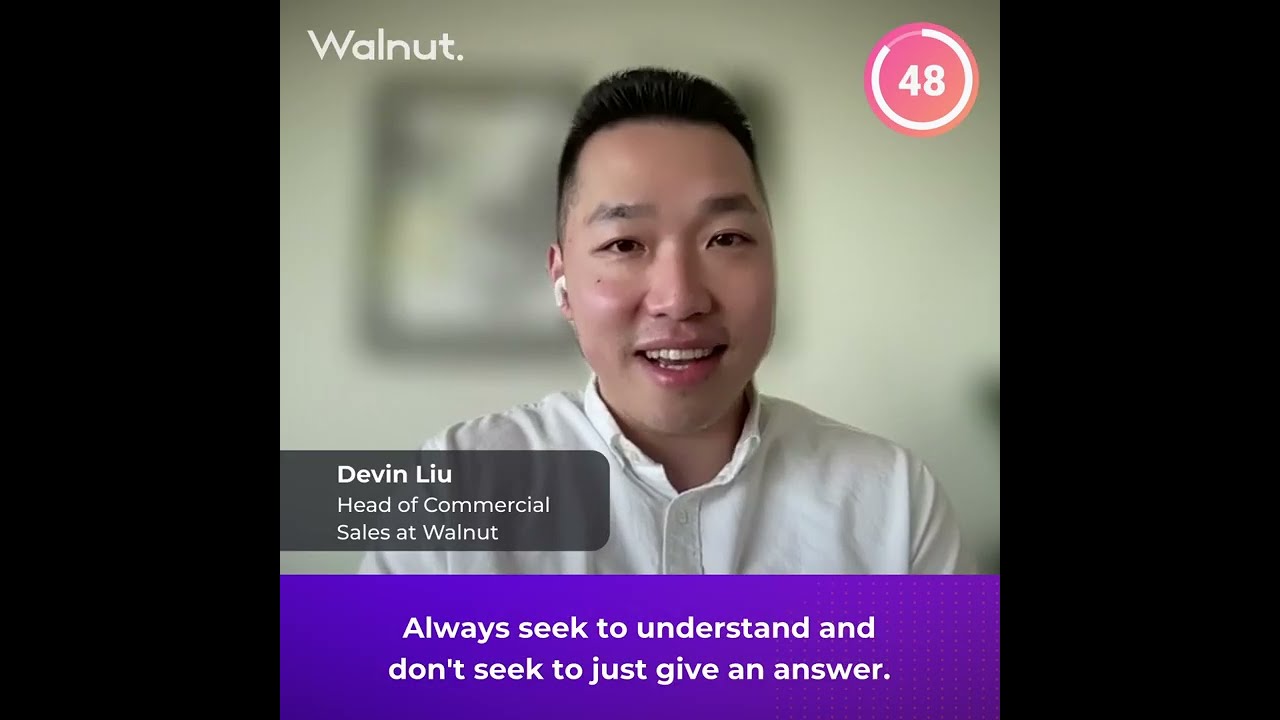 The Sales MiNUT- Ep 1 - Devin Liu, Head of Commercial Sales at Walnut | Walnut