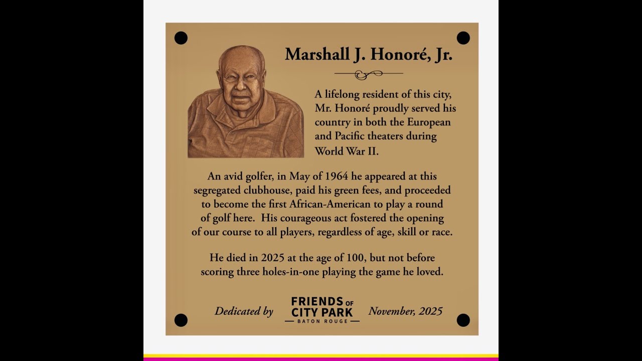 Marshall Honore Dedication Plaque Ceremony Friends of City Park Baton Rouge November 16, 2025