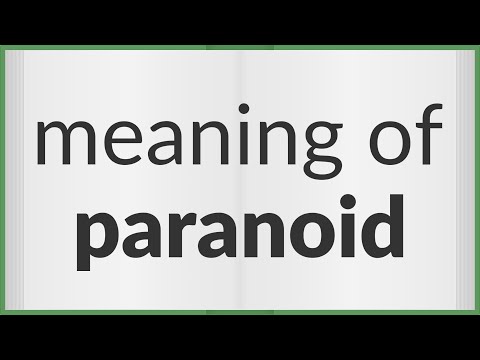 Paranoid | meaning of Paranoid