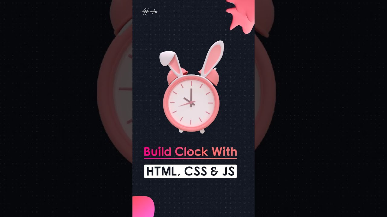Clock with HTML, CSS & JS | Source code on GitHub | #JS