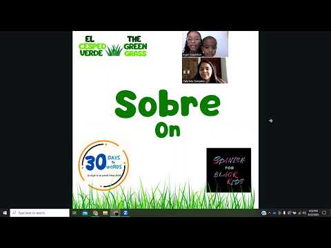 Day 10: Sobre=On: in Spanish | The Green Grass/El Césped Verde; 30 Day Book Reading Challenge