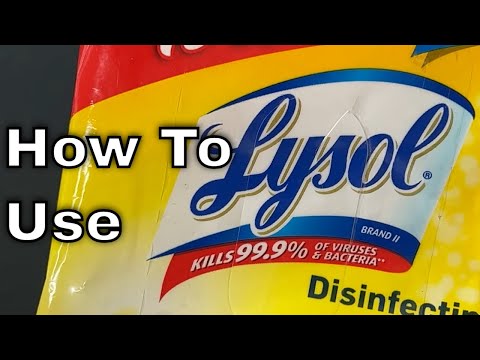 Lysol Wipes - How To Use