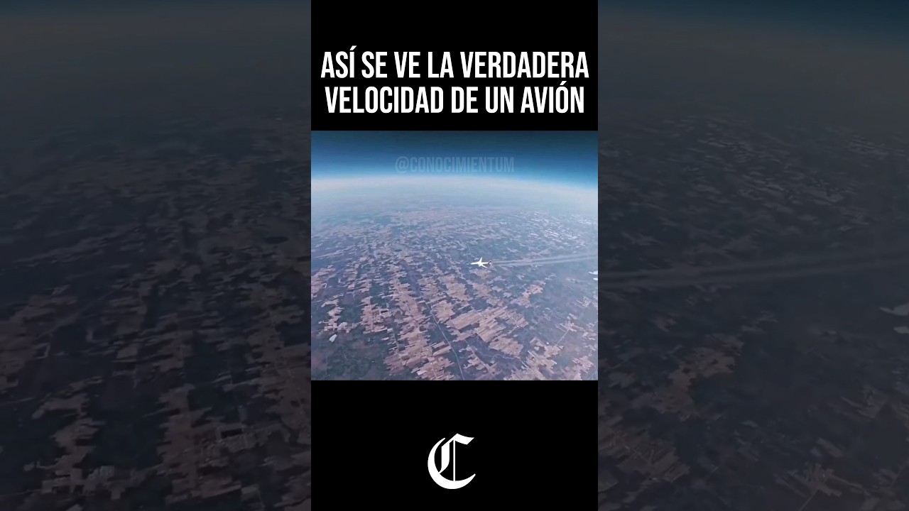 😱✈️Así se ve la verdadera velocidad de un Avión 💨 #avion #aviación #sabiasque #curiosidades #ciencia