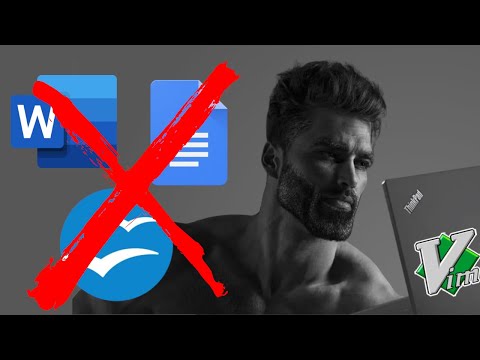 Microsoft Word? Google Docs? No thanks, I do all my writing in Vim.