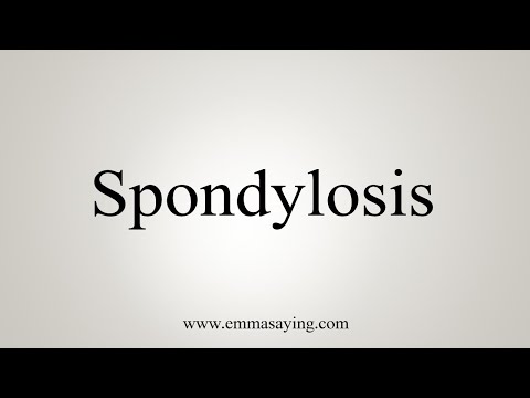 How To Say Spondylosis