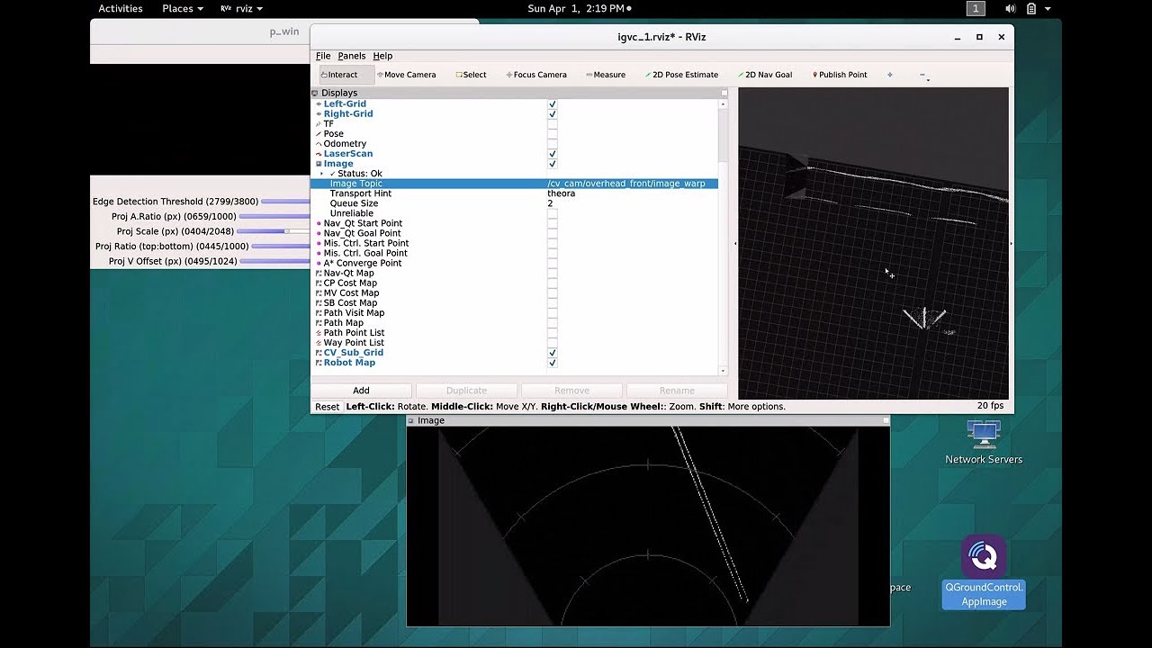 ROS Map Server += CV Lane Detection