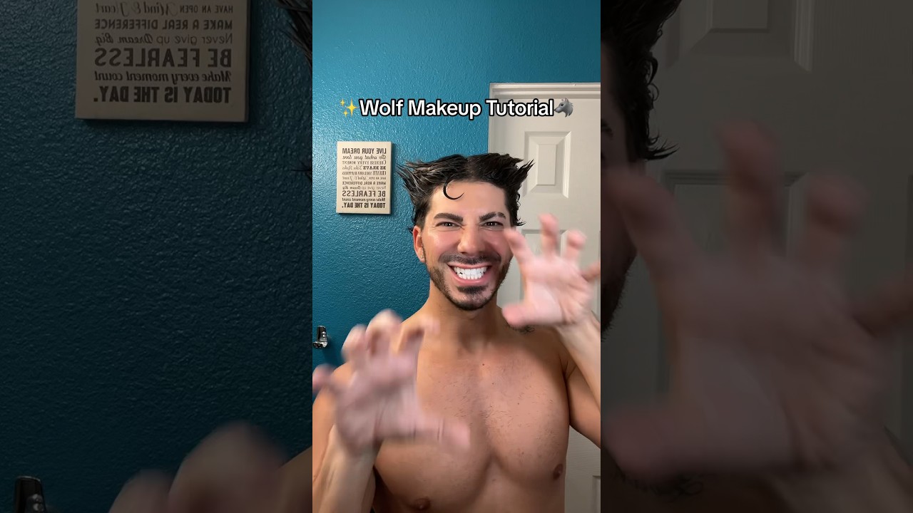 Wolf Makeup Tutorial #werewolf #wolf #halloweenmakeuplook