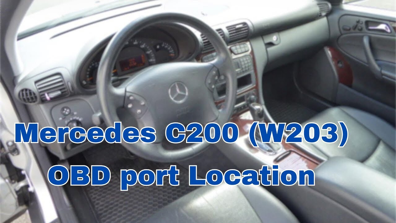 Mercedes C200 (W203) Diagnostic OBD2 port Location 🎯
