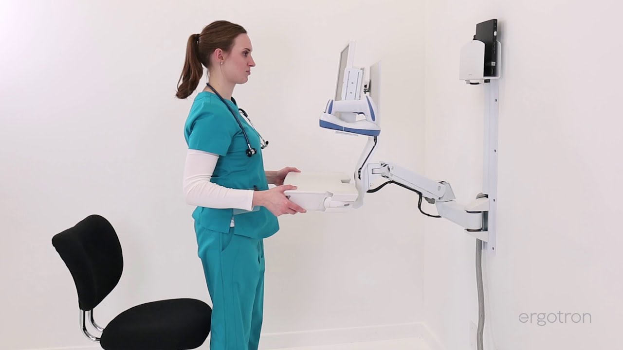 Ergotron StyleView® Sit-Stand Combo Arm with Worksurface