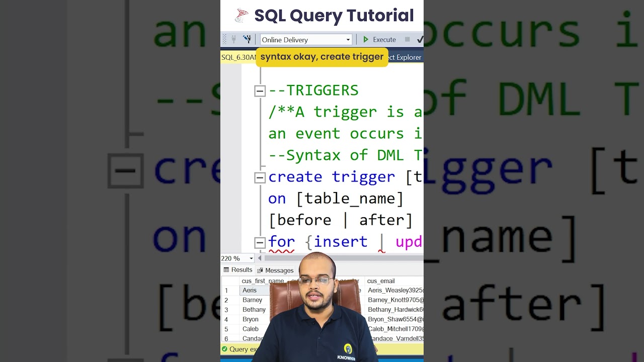 What are Triggers in SQL Server and their Types | SQL Tutorial Day 29
