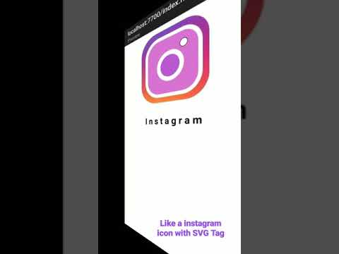 How to Make a Icon like a Instagram icon | With SVG Tag in Html • shorts code with Vijay