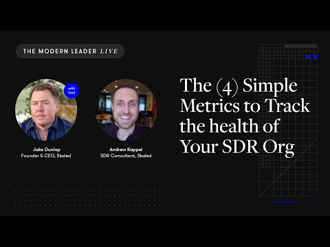 The 4 Simple Metrics to Track the Health of Your SDR Org