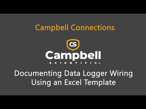 Documenting Data Logger Wiring Using an Excel Template
