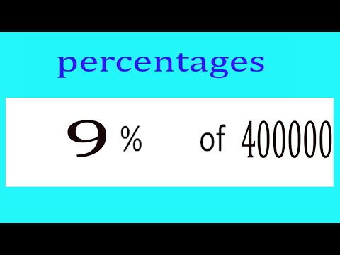 Percentages 9 Percentage(%) of 400000