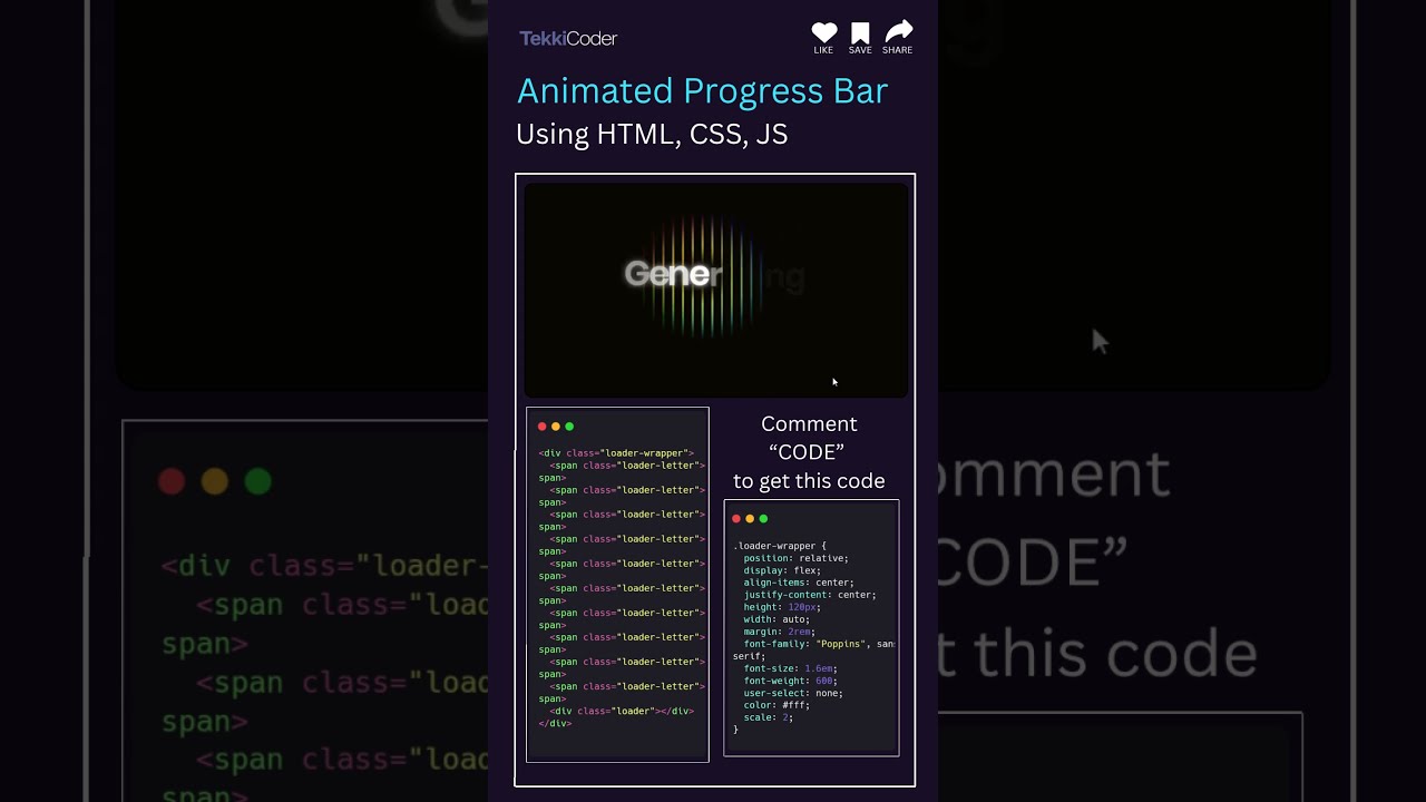 🔥 Create This Animated Progress Bar in 30 Seconds! | HTML & CSS Tutorial 💻⚡ #coding #webdesign