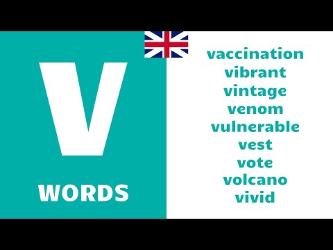 English Vocabulary - 'V' WORDS