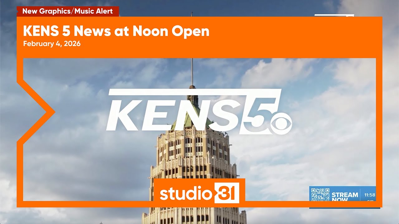 KENS 5 News at Noon Open, 2/4/2026 (New Graphics/Music)