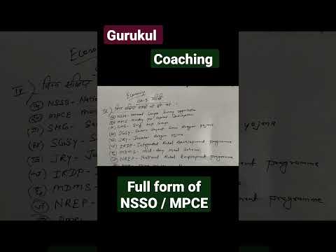 Full form of nsso #shorts #yt_short #fullform