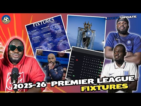 2025-2026 Premier League Fixtures | Chelsea vs Crystal Palace