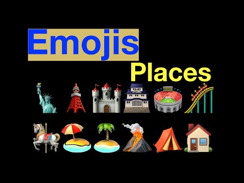 Emojis, Places, Word Meanings