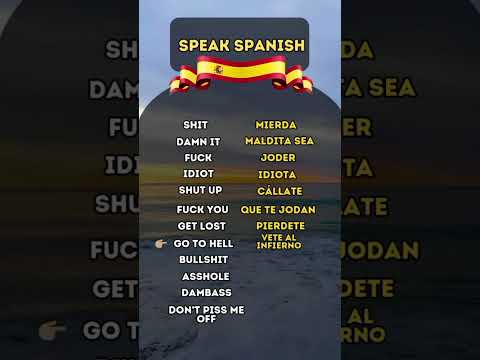 Curse Words in Spanish 🇪🇸 #learnspanish #easyspanish #spanish #spanishquiz