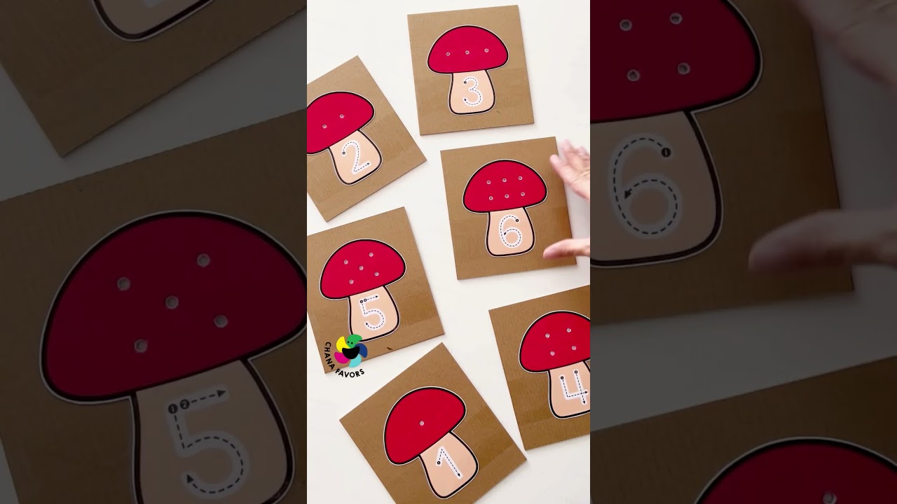 Kids Activity 🧩 | Mushroom Counting Pack #printables  #chanafavors #kidsactivities