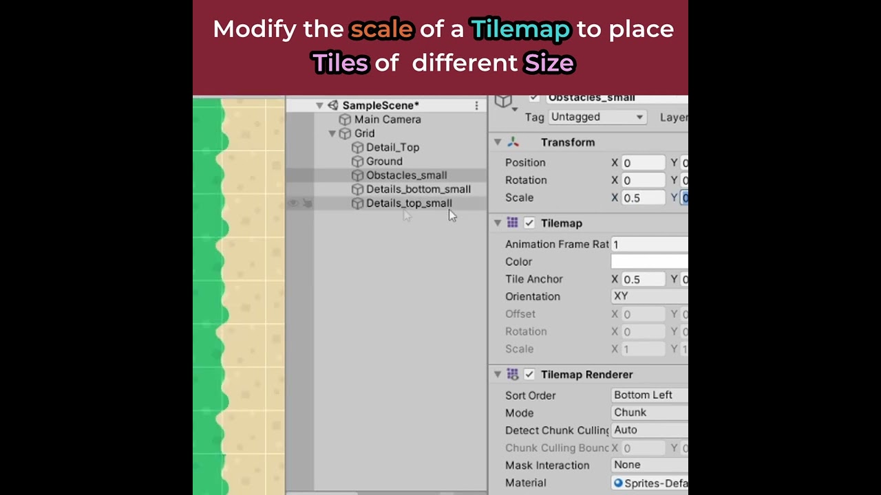 Placing Tiles of different Size on a Tilemap in Unity 2D