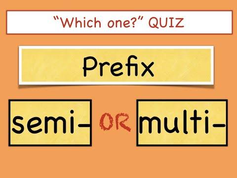 Mastering Prefixes: Semi and Multi Quiz!