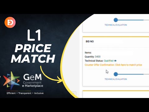 L1 Price Match Accept on GeM | Counter Offer Confirmation | MII & MSE Preferences in GeM Bids