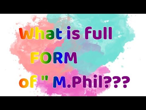 What is M.phil stands for???