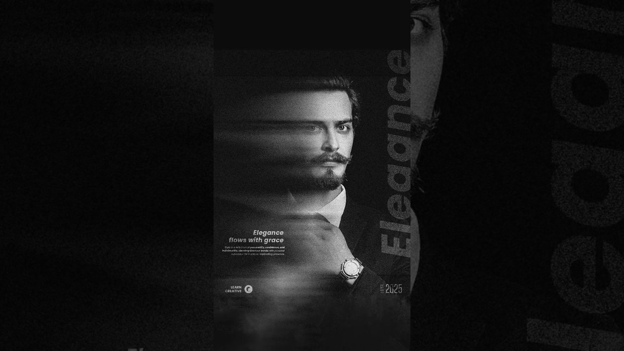 Grain Texture Poster design 2025, Adobe Photoshop #Graintexture #poster #learncreative