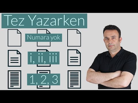 Tez'de İlk sayfa numarasını boş bırakma, Roma ve normal rakamları ile sayfa numaraları- Ömer BAĞCI