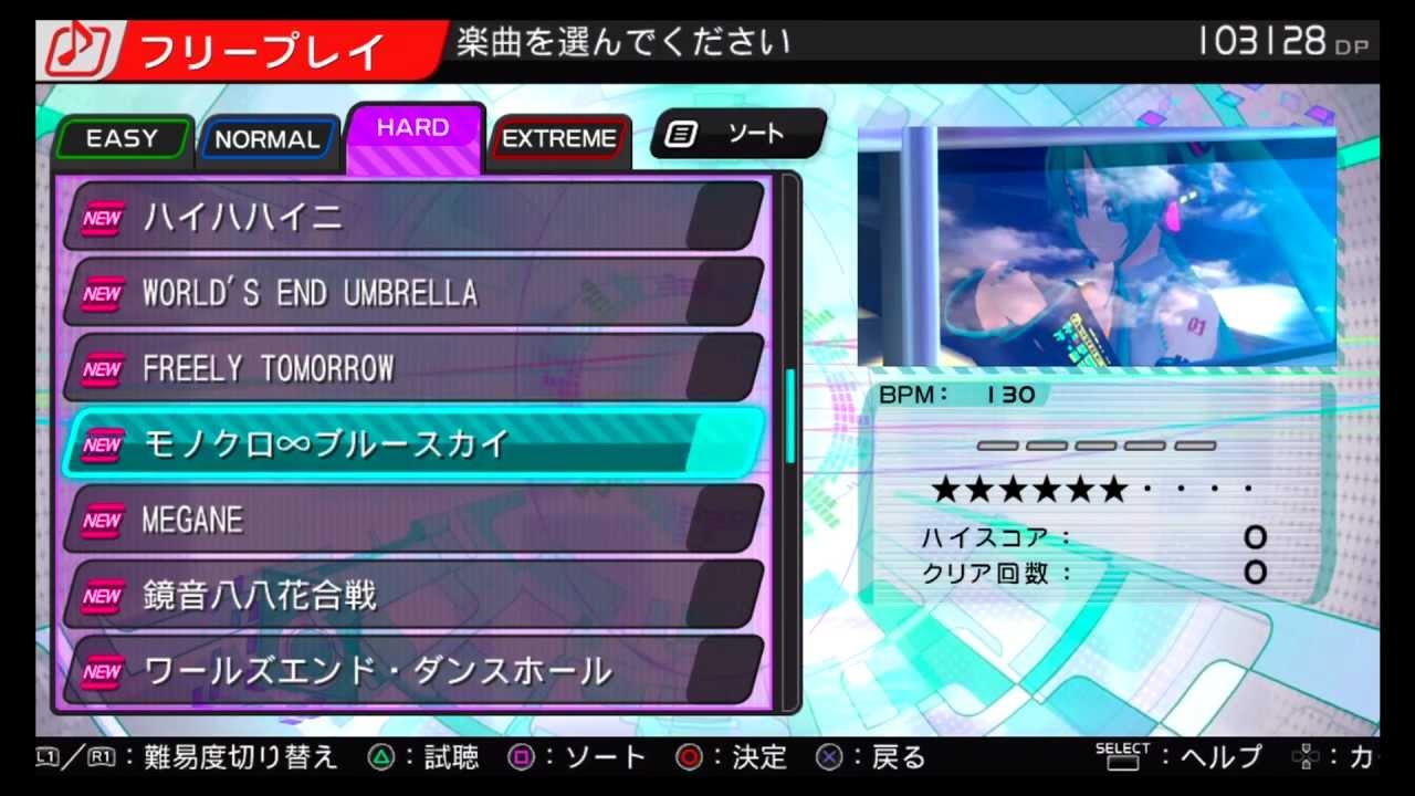 【Project DIVA F】 ★ All Songs and Modules　★