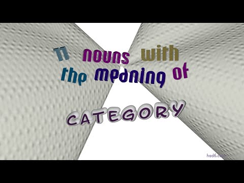 category - 19 nouns which mean category (sentence examples)