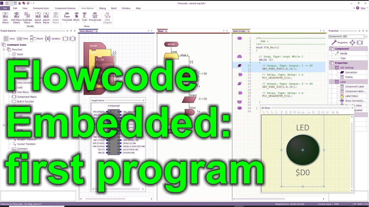 2 - first program (E-blocks 3 &Flowcode V11)