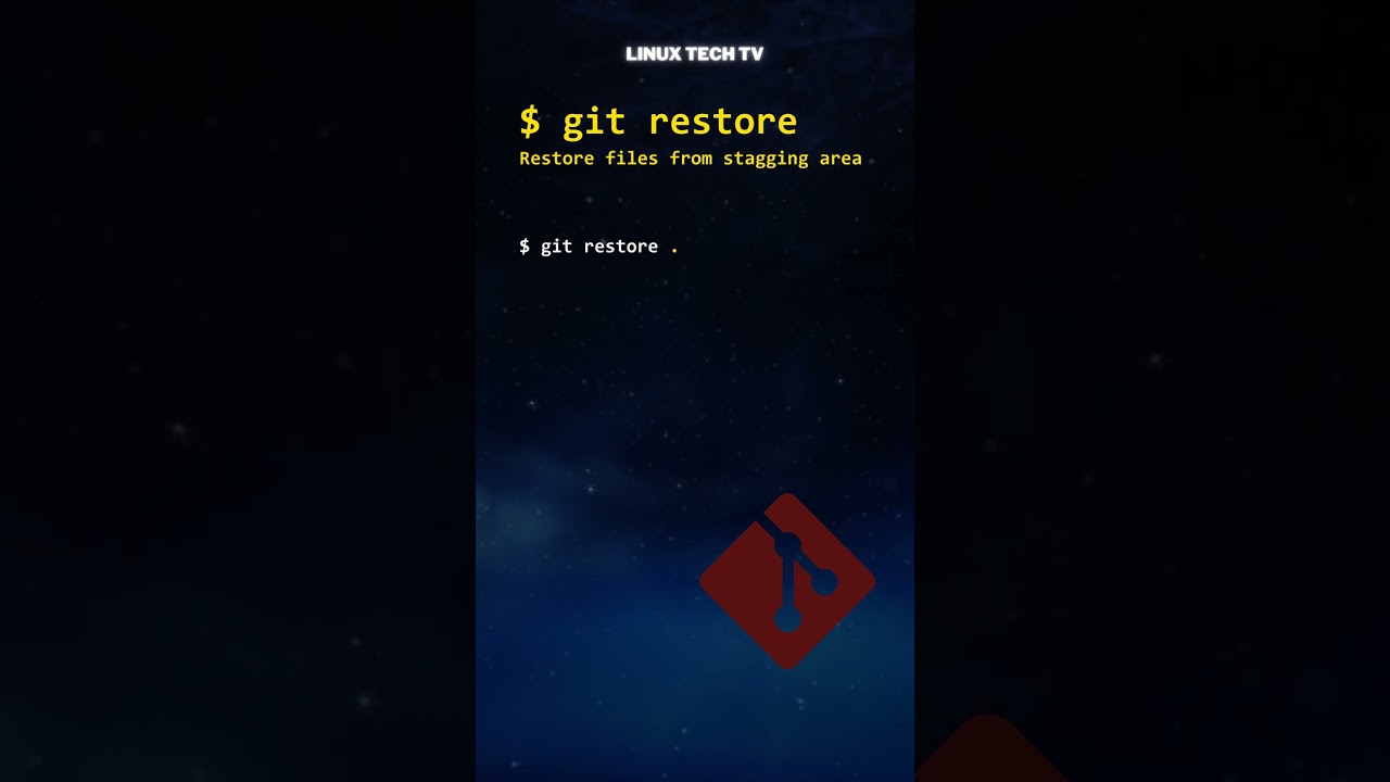 9. 🎮🚀 play with git: git restore @LinuxTechTV pro Git