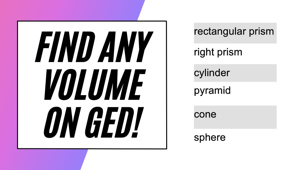 Find ANY Volume on the GED!