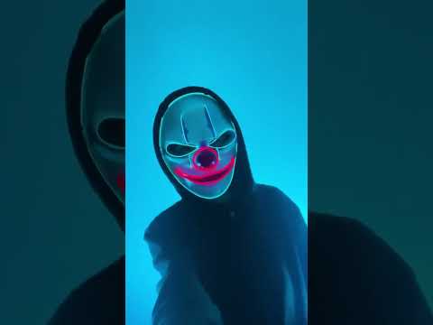 Máscara LED de Halloween, cosplay, fiestas rave, clubes, fiestas de disfraces