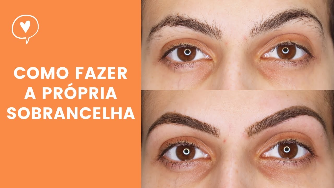 COMO FAZER A SOBRANCELHA EM CASA Sozinha - GABI ENSINA
